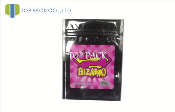 Customized Foil Herbal Incense Bags With Zipper , Gravure Printing
