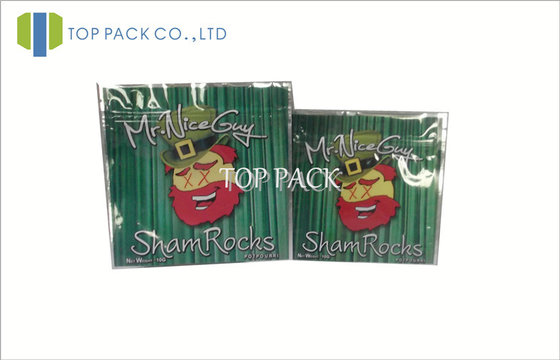 Green Small Herbal Incense Bags For Shamrocks , 3g 10g Moisture Proof