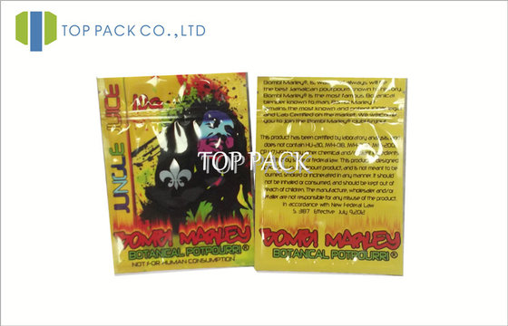 Resealable Ziplock Herbal Incense Bag With 3 Layer 4g 10g Bomb Markey