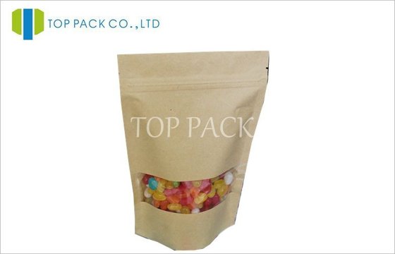 Kraft Paper Plain Stand Up Pouches