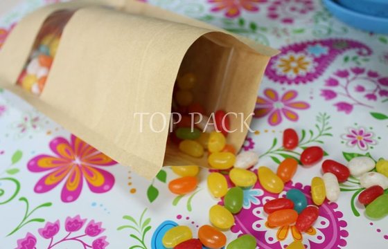 Kraft Paper Plain Stand Up Pouches