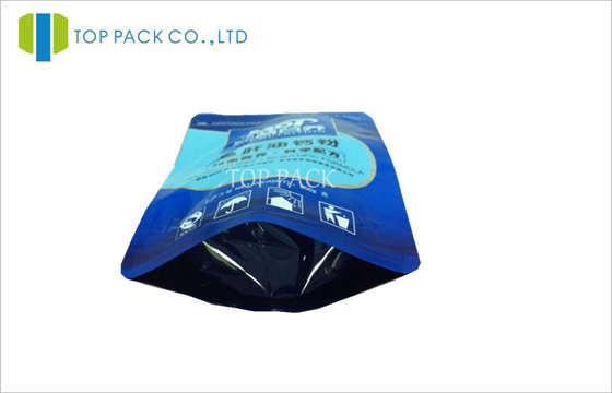 Plastic Foil Stand Up Food Pouches , Protein Powder Stand Up Pouches Packaging Bags