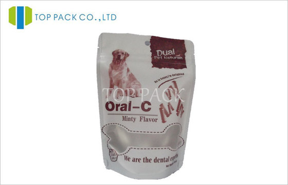 Bottom Gusset Plastic Pouch Packaging Eco-friendly For Pet Food With Window