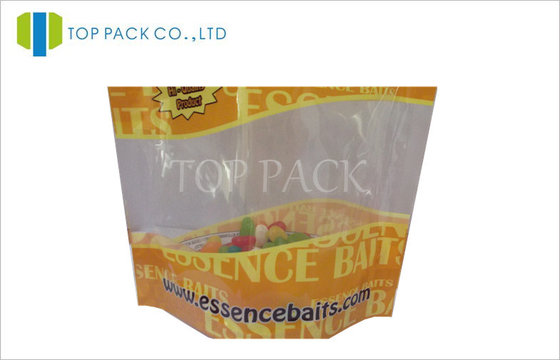 8oz Plastic Ziplock Stand Up Pouches For Baits , Gravure Printing