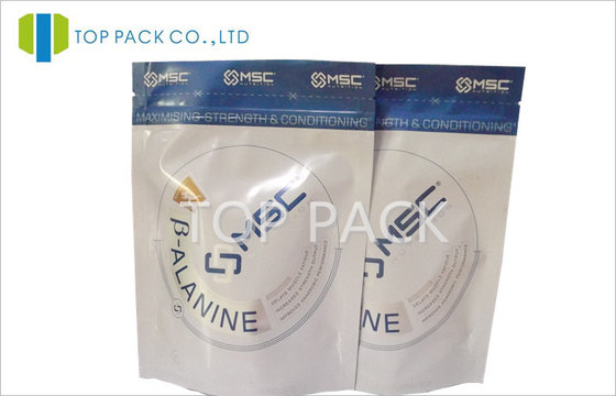 Custom Printed Foil Stand Up Pouches With Zipper , Food Grade Plastic Foil Stand Up Bag