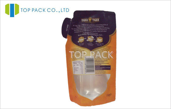 Eco-friendly Plastic Pouch Packaging PET / PE For Quick Cook Sauce