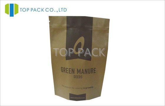 Laminated Foil Customized resealable kraft paper bags 14C With Printing