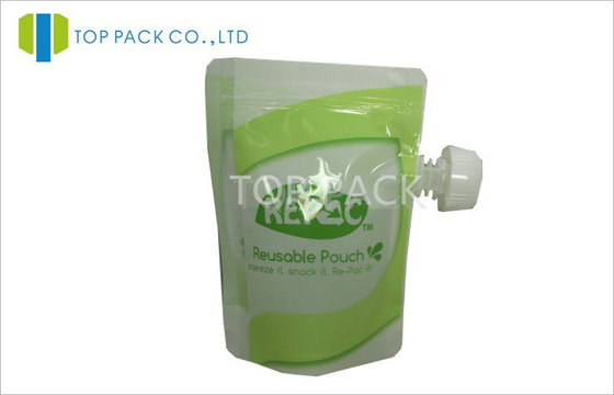 Recycled Stand Up Pouch With Spout Customized Printing For Baby Liquid Soap