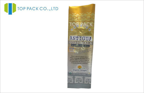 Plastic Side Gusset Aluminum Foil Pouches For Coffee Bean With Valve