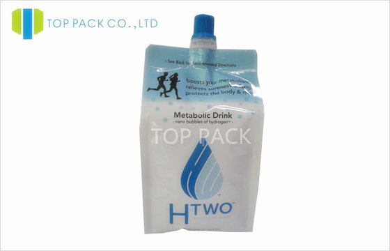 Print Foil 500ml Stand Up fruit juice pouches With Spout For Beverage