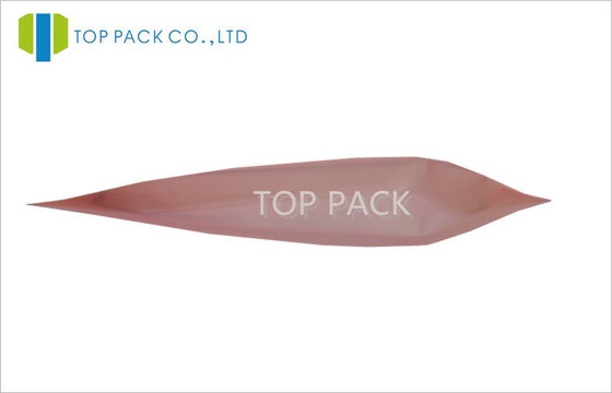 Printed Pink Zipper Plastic Stand Up Pouches For Cosmetics , Gift