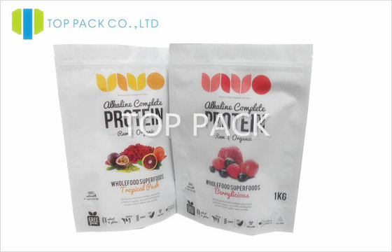 1kg Printing Foil Stand Up Pouches For Protein Powder , Coffee Packaging