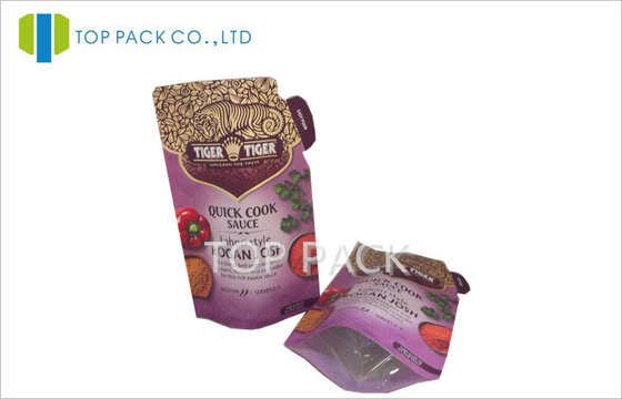 Aluminum Foil Stand Up food pouch packaging Sauce with window