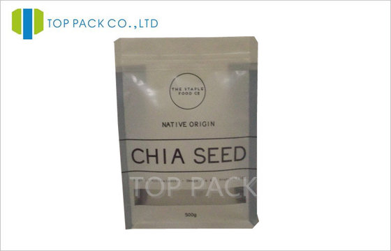 Block Bottom Food Printed Laminated Pouches 500g With Zip Lock