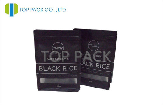 Rice Plastic Ziplock Stand Up Pouches For Food , Eco-friendly