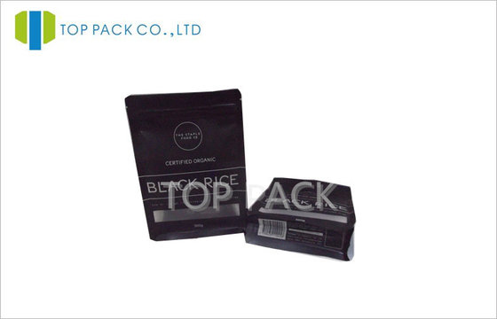 Rice Plastic Ziplock Stand Up Pouches For Food , Eco-friendly