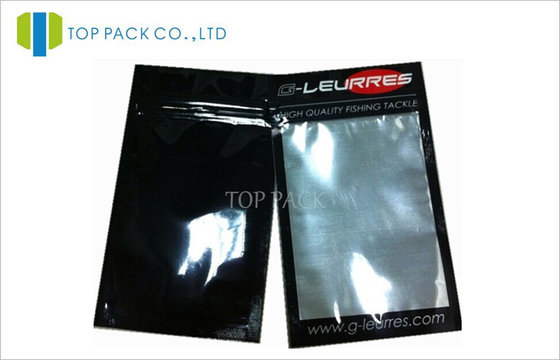 Resealable Printed Laminated Pouches Gravure Printing Front Clear Back Foil