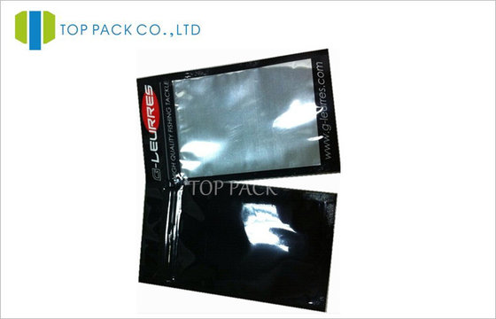 Resealable Printed Laminated Pouches Gravure Printing Front Clear Back Foil