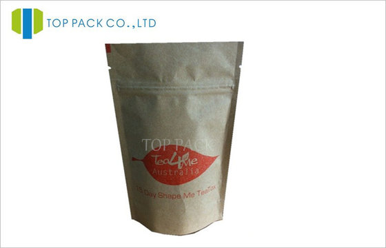 Reclosable Mini Kraft Paper Stand Up Pouch Bottom Gusset Dried Food