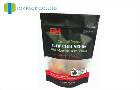 Eco friendly Plastic Stand Up Pouches With Zip Lock Clear Window