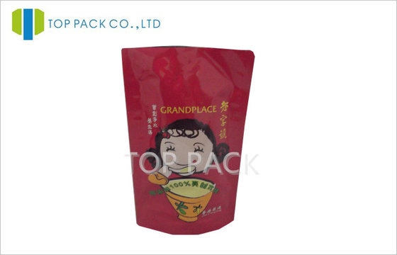 Resealable Stand Up Pouch Bag Gravure Printed Foil With Zip Lock