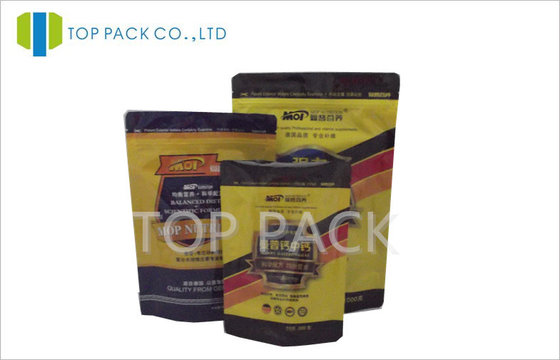 Aluminum Foil Printed Stand Up Pouches Zipper Top , Sealing bag
