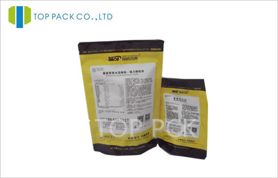 Aluminum Foil Printed Stand Up Pouches Zipper Top , Sealing bag