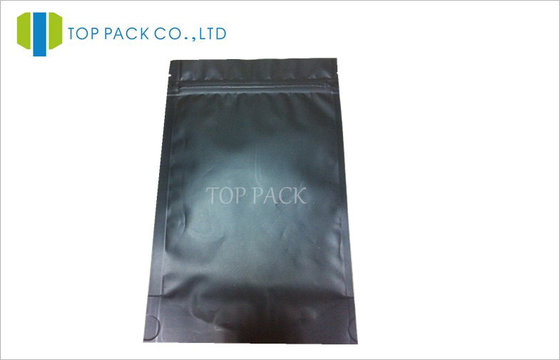 Resealable Black Matte Printed Stand Up Pouches 200g 500g Food Grade