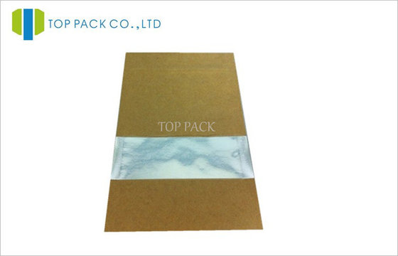 Food Grade Aluminum Foil Kraft Paper Stand Up Pouch Square Window
