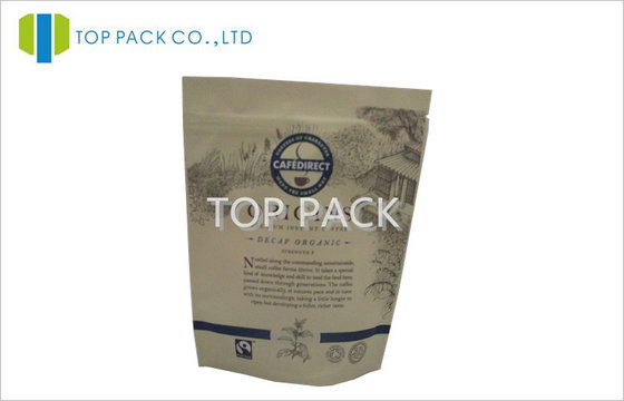 Resealable Ziplock Stand Up Coffee Packaging Bags Custom Printing
