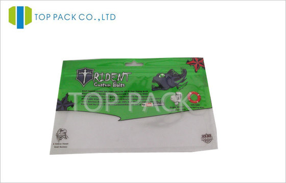 Recycled Laminated Foil Fishing Lure Packaging  Zip Lock , PET / VMPET / PE