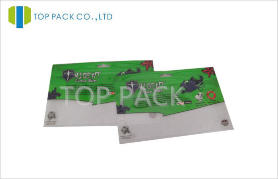 Recycled Laminated Foil Fishing Lure Packaging  Zip Lock , PET / VMPET / PE