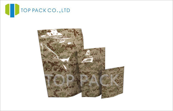 Custom Printed Aluminum Foil Stand Up Zip Pouches 120micron