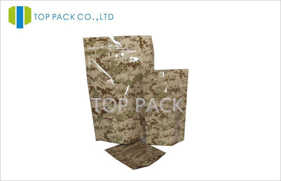 Custom Printed Aluminum Foil Stand Up Zip Pouches 120micron