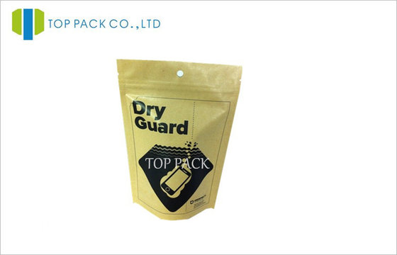 Gravure Printing Zipper Stand Up kraft paper packaging Plastic Plastic Lined
