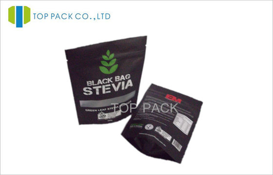 Beautiful Printing Front Window Stand Up Pouch Bag Green Leaf Powder