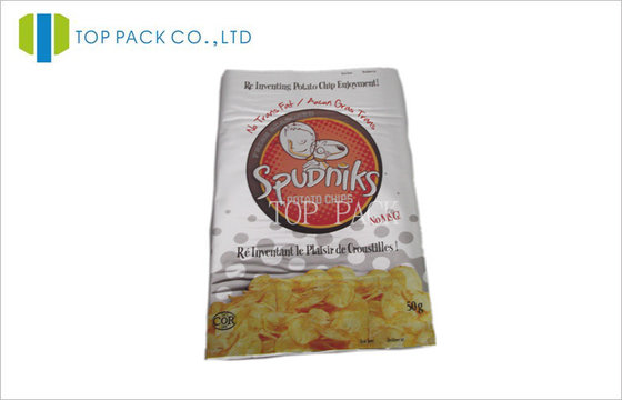 Hot Sealed Aluminum Foil Bags , Potato Chips aluminium foil pouches