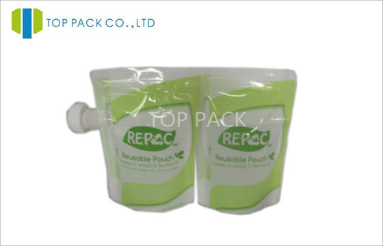 Food Grade Stand Up Pouch With Spout , Zipper Reused stand up pouch