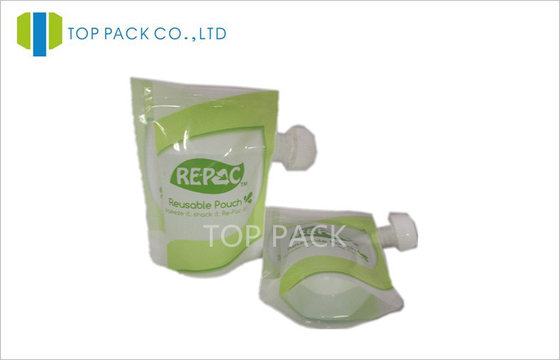 Food Grade Stand Up Pouch With Spout , Zipper Reused stand up pouch