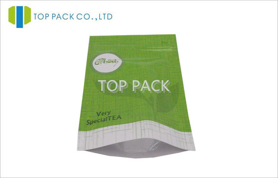 Green Tea Ziplock Stand Up Pouches High Gass Barrier / zip lock pouch