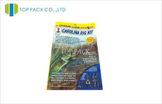 Yellow Plastic  Fishing Lure Packaging Foil Inside with Book Shape