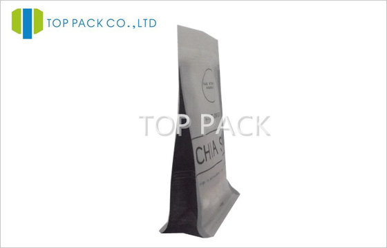 Laminated Stand Up gusseted reclosable bags Flat Bottom Zip Lock