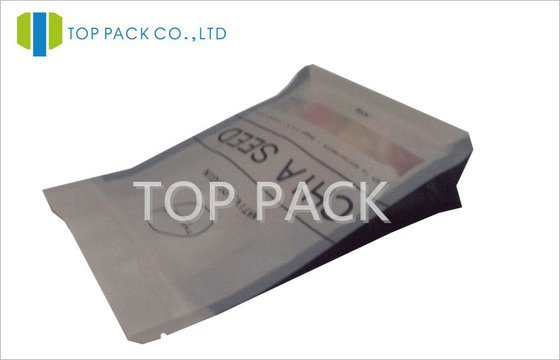 Laminated Stand Up gusseted reclosable bags Flat Bottom Zip Lock
