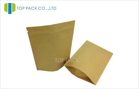 1kg Kraft Paper resealable stand up pouches Aluminum Foil Customized