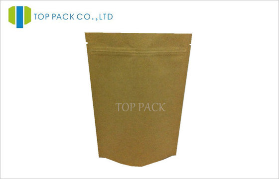 1kg Kraft Paper resealable stand up pouches Aluminum Foil Customized