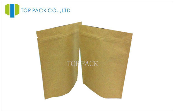 1kg Kraft Paper resealable stand up pouches Aluminum Foil Customized