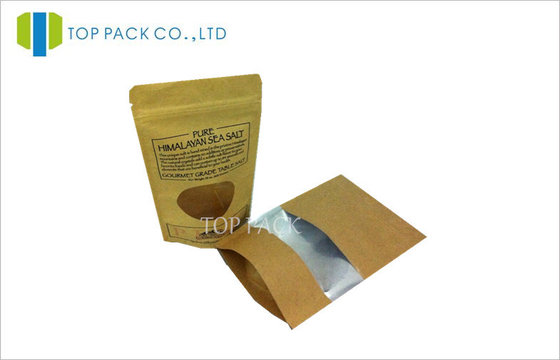 250g Reclosed Kraft Paper Packaging Food Storage , printed coffee bags