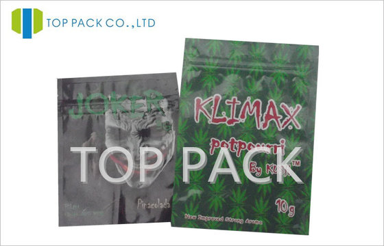 Aluminum Foil Herbal Incense Bag / Moisture proof spice packaging bags