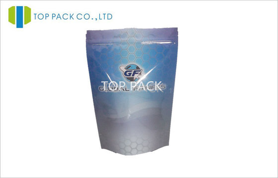 PET / AL / PE Ziplock Stand Up Pouches for Healthy Nutrition Products