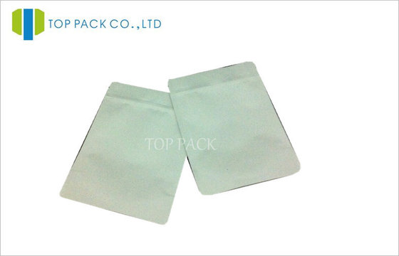 Plain White Kraft Paper Packaging , Aluminum Foil Bags Round Corner